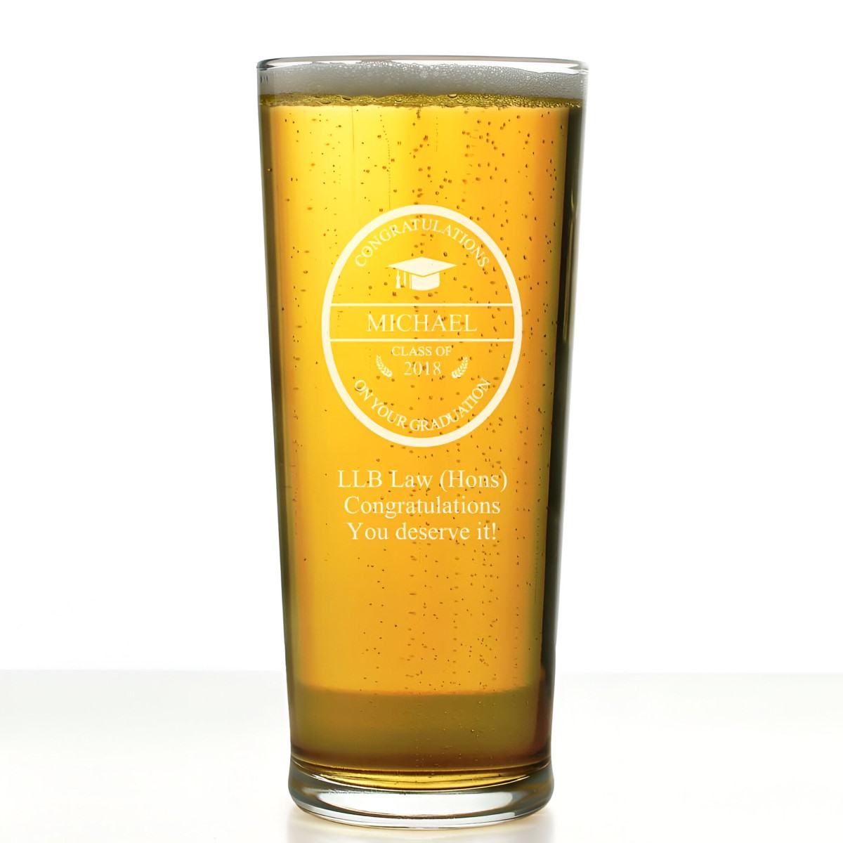 Graduation Personalised Pint Glass