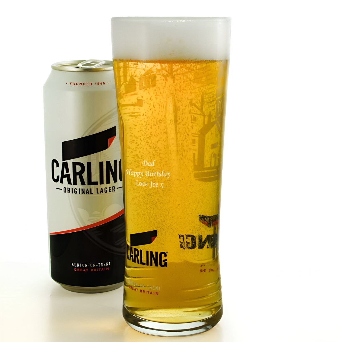 Personalised Carling Pint Glass