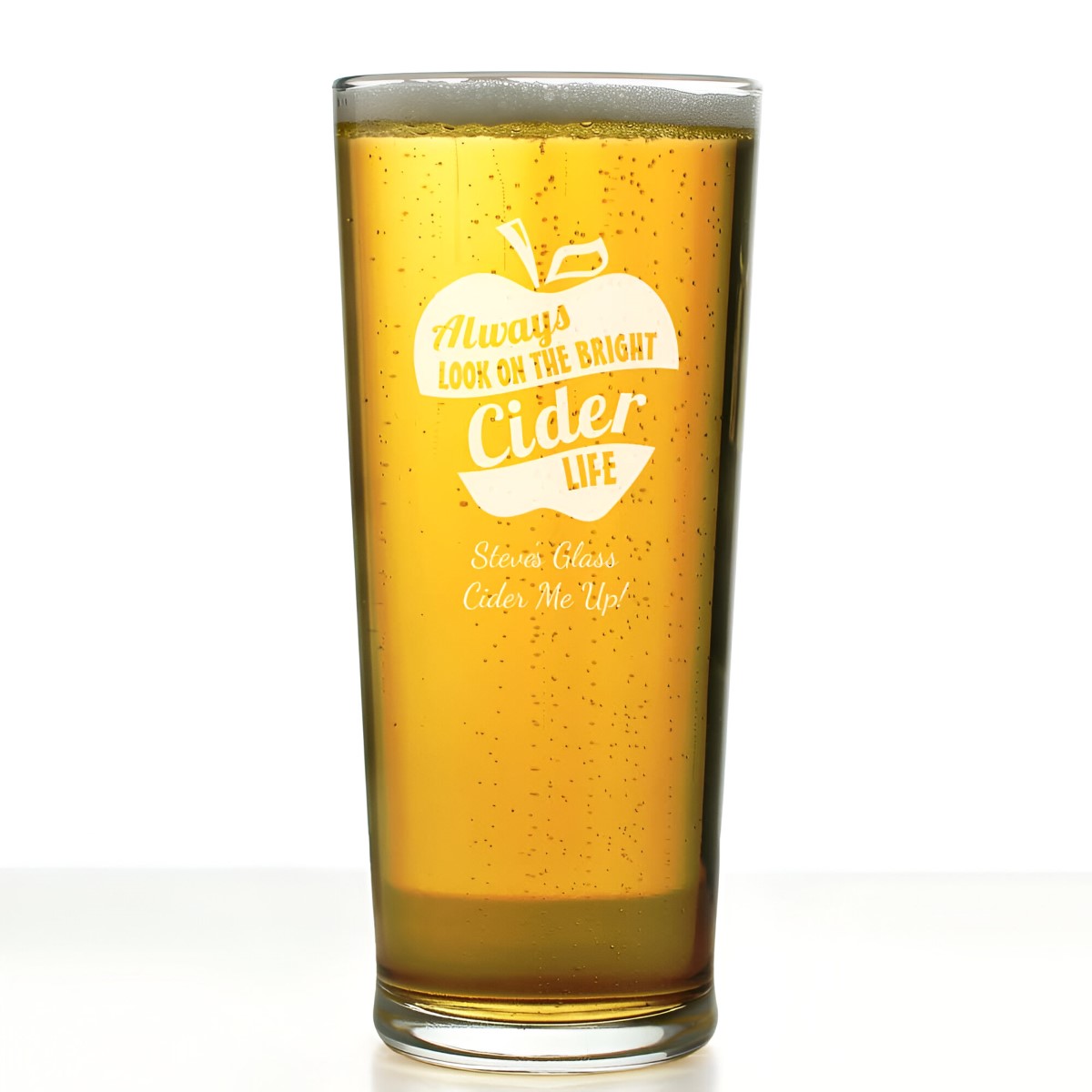 Personalised Pint Glass - Bright Cider Life
