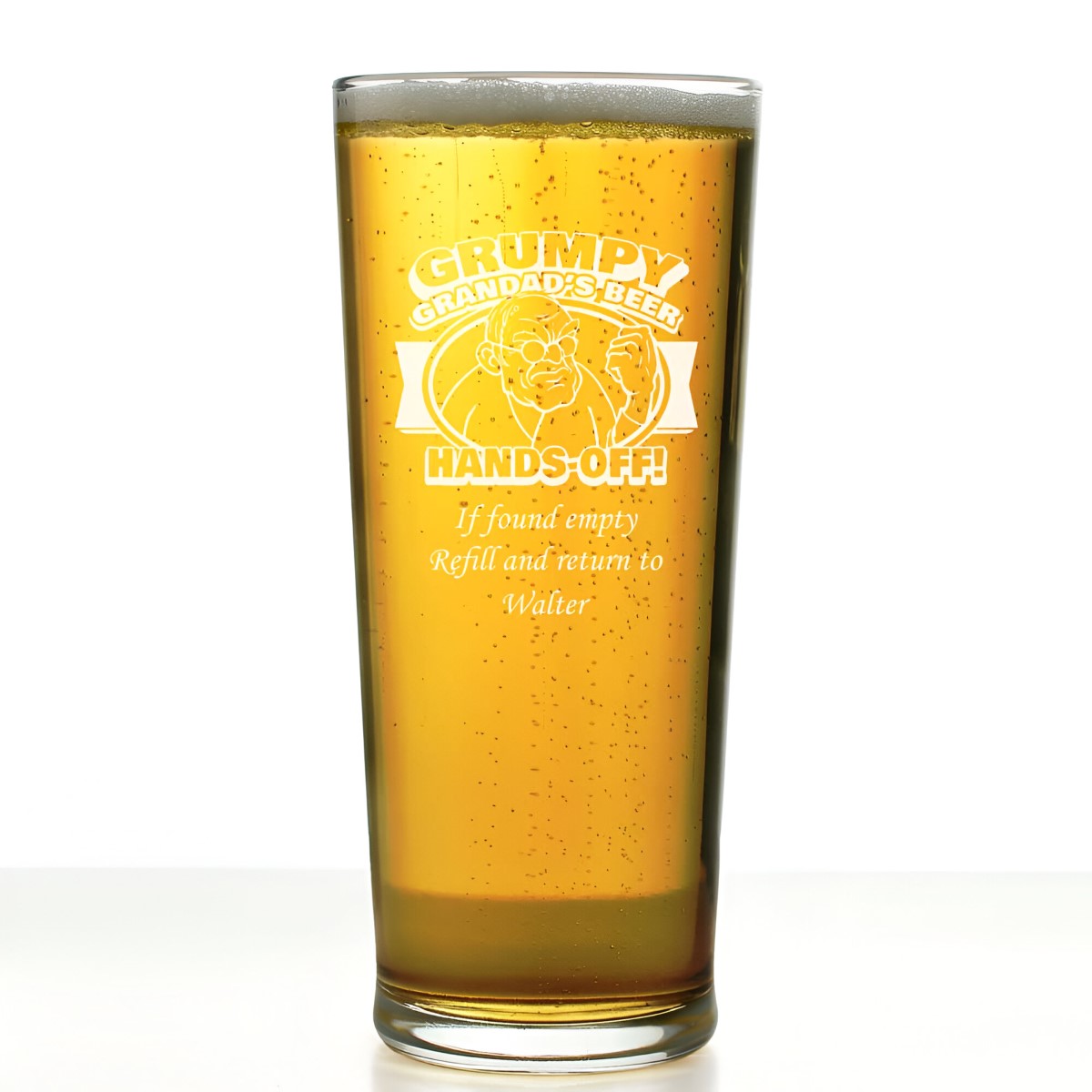 Personalised Grumpy Grandad's Beer Pint Glass