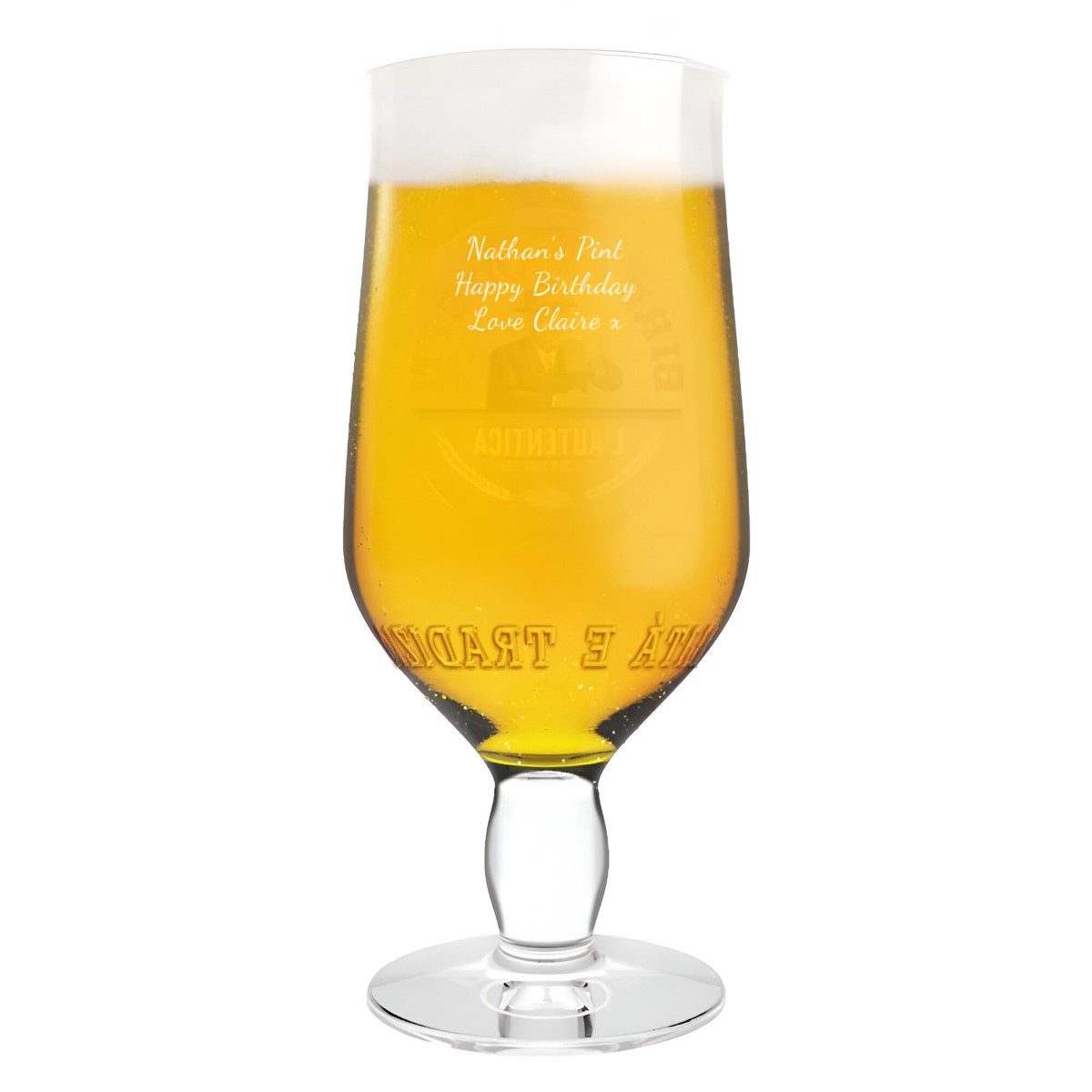 Personalised Authentic Birra Moretti Pint Glass