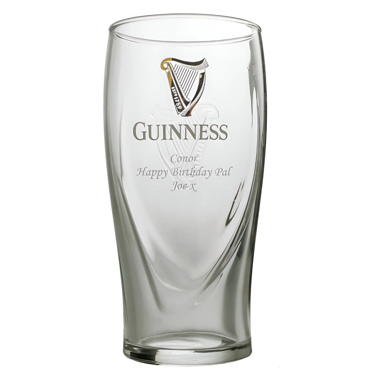 Personalised Guinness Glass Ideal Engraved St Patricks Day T