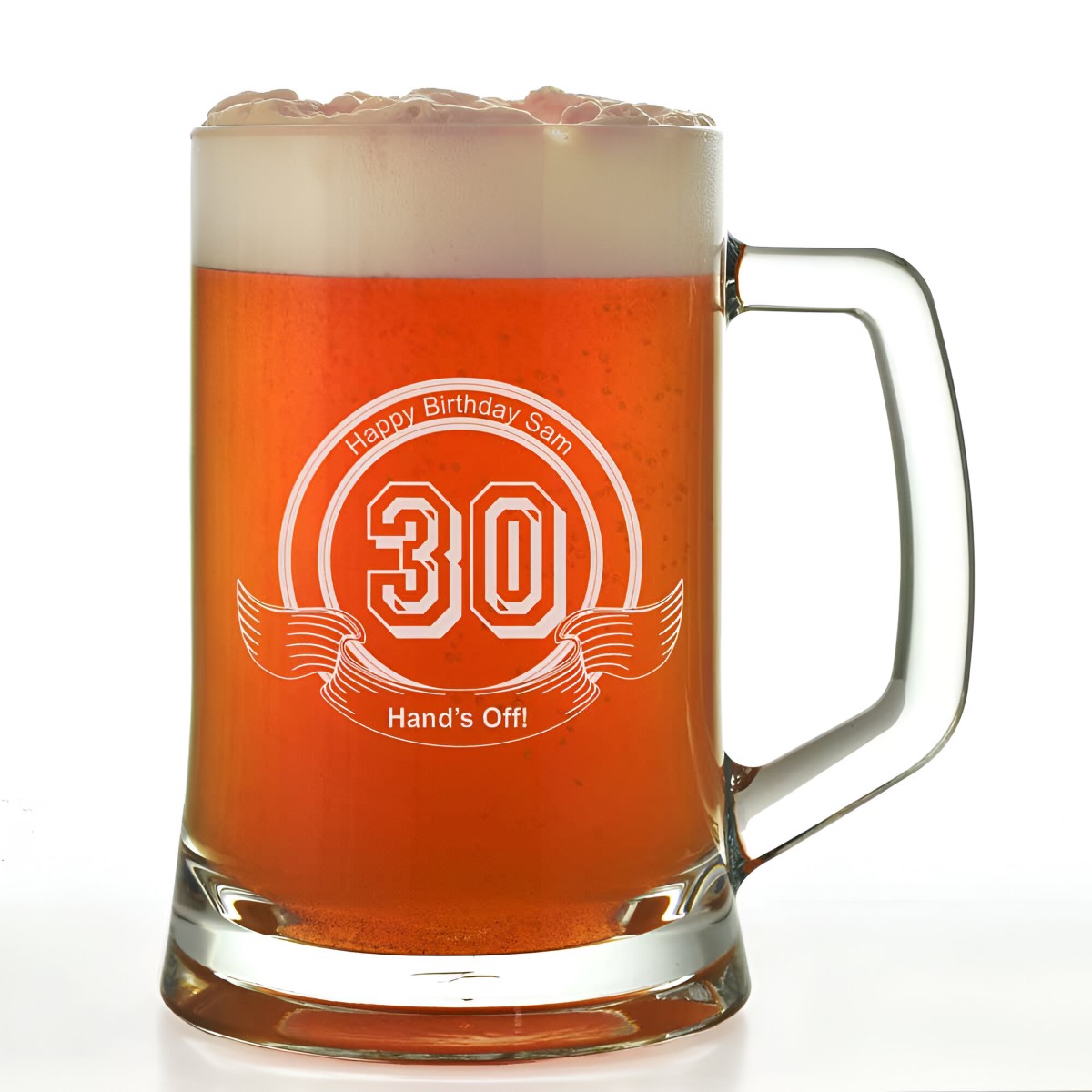 Personalised Pint Glass 30th Birthday Gift Personalised Pint Glass 30th Birthday Gift