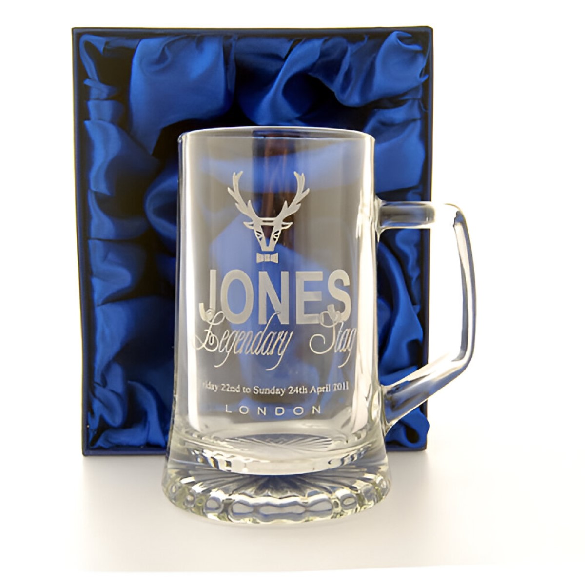 Personalised Pint Glass - Stag Design
