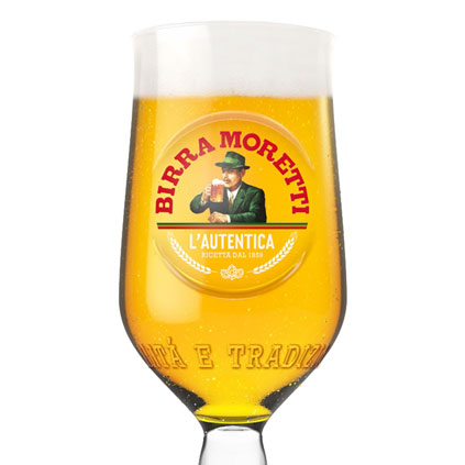 Personalised Authentic Birra Moretti Pint Glass